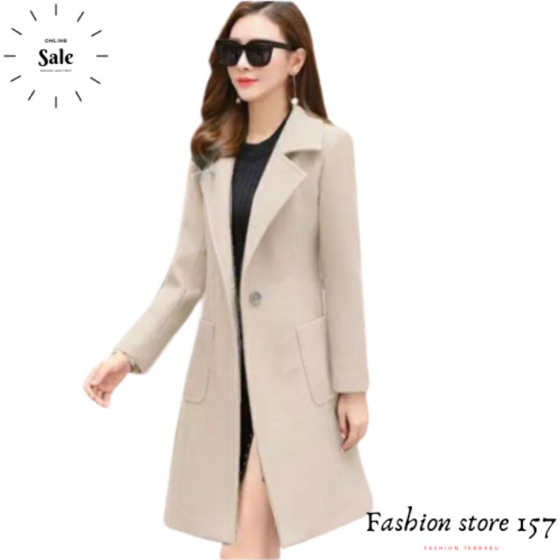 Jual LONG COAT WANITA/LONG BLAZER COAT / LONG BLAZER CEWE/ BLAZER CEWE ...