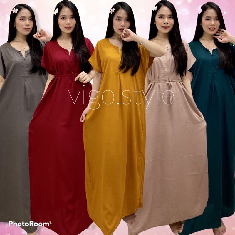 Jual Summer funi DASTER PANJANG polos rayon premium fit jumbo busui ...