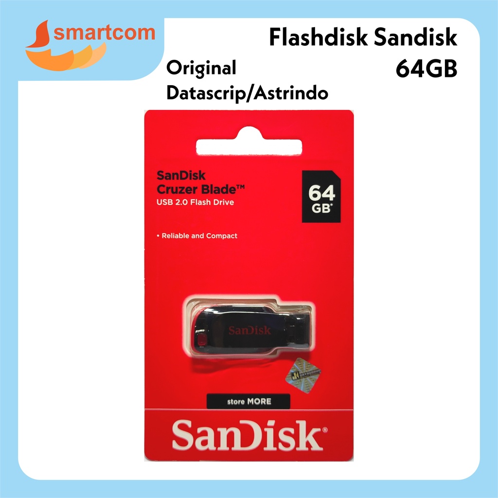 Jual ORIGINAL FLASHDISK SanDisk 64GB Cruzer Blade CZ50 | Shopee Indonesia