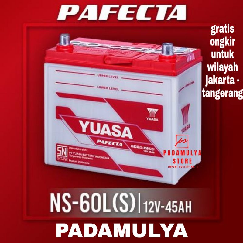Jual Aki Basah Yuasa Pafecta NS60LS 12V 45Ah 46B24LS Battery Inova Bensin | Shopee Indonesia