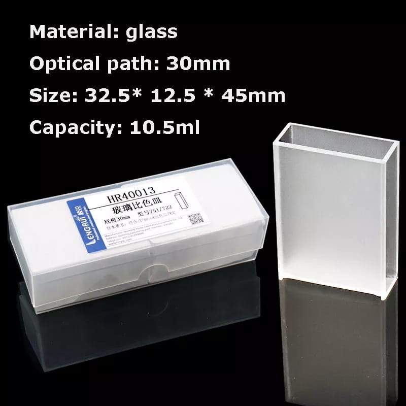 Jual Cuvette Glass 30 mm ( Kuvet Glass 30 mm , 10.5 ml ) | Shopee Indonesia