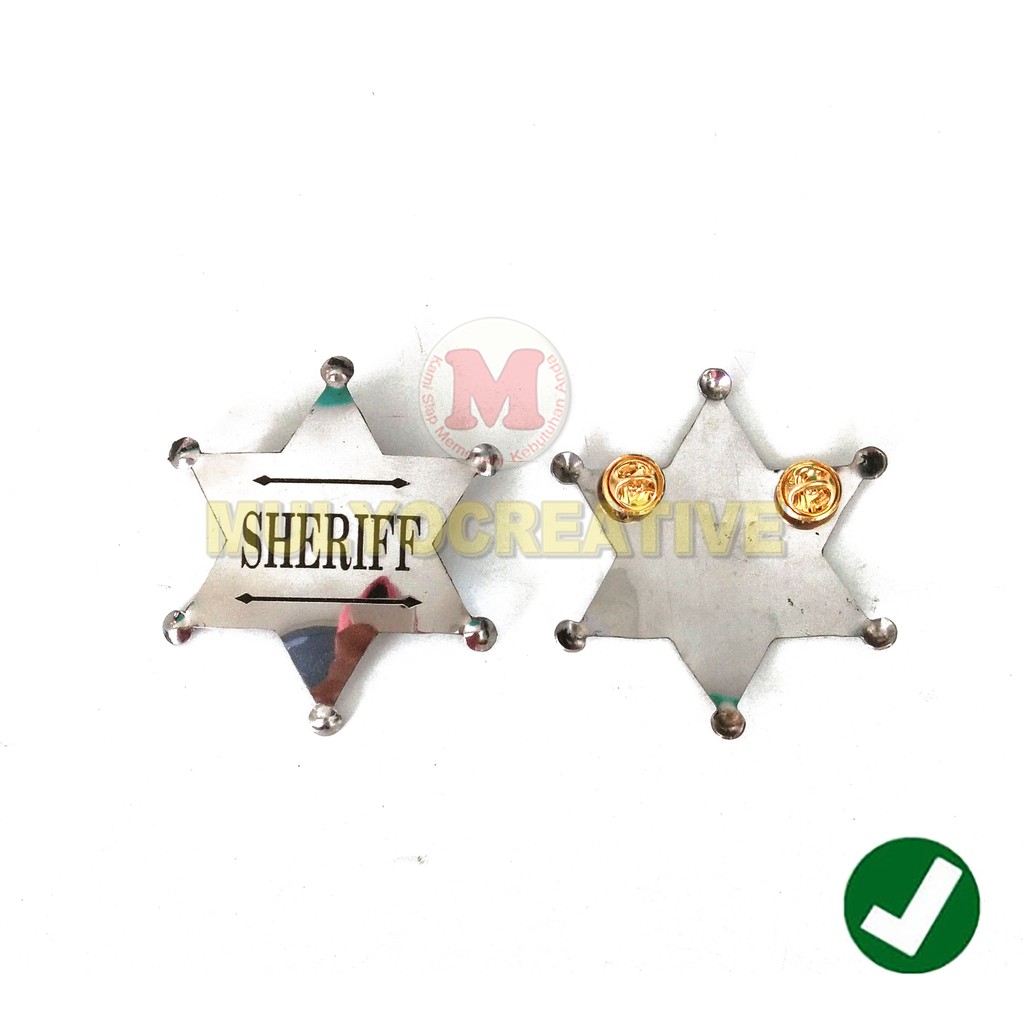 Jual Pin Bros Bintang Serif Pin Sherif Warna Silver Ukuran Kecil ...