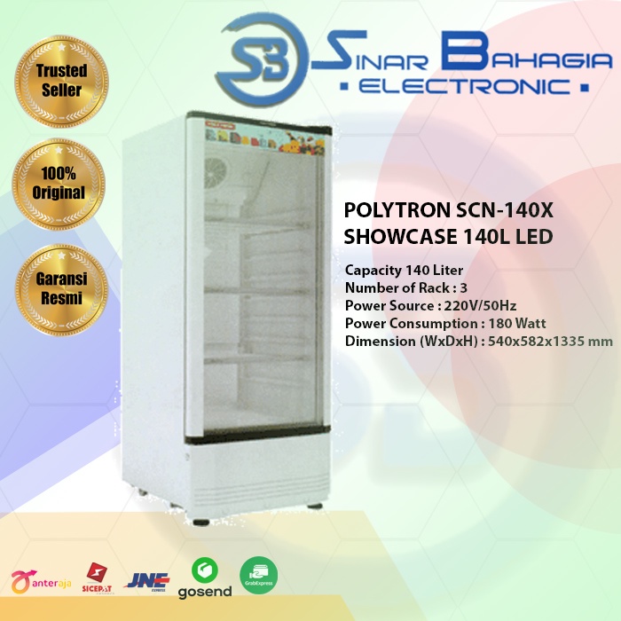 Jual POLYTRON SCN-140X SHOWCASE 140L LED (NEW) (KHUSUS BANDUNG ...
