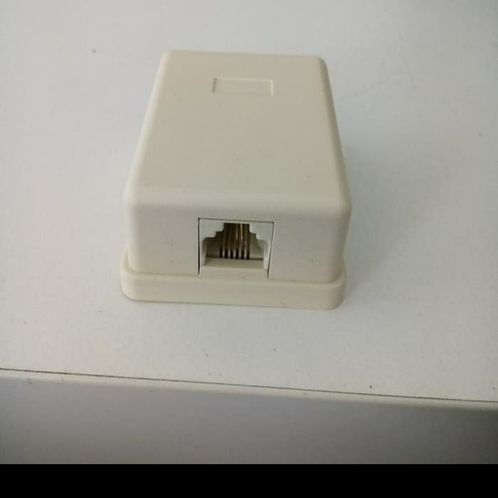 Jual Roset Telepon rj 11/ Rosette / Box Terminal 1 Lubang RJ11 telfon ...