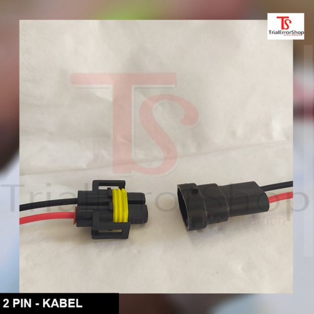 Jual Promo SOCKET H11 2 PIN CONNECTOR konektor kabel 2 pin Soket sambungan - Hitam 2pin-kabel ...