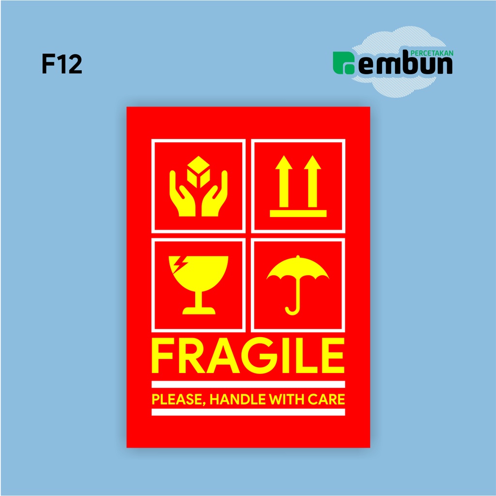 Jual Stiker Fragile Stiker Barang Pecah Belah STIKER PENGIRIMAN buat ...