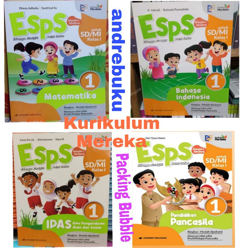 Jual Esps Pendidikan Pancasila Matematika IPAS Bahasa Indonesia SD Kelas 1 Kurikulum Merdeka ...