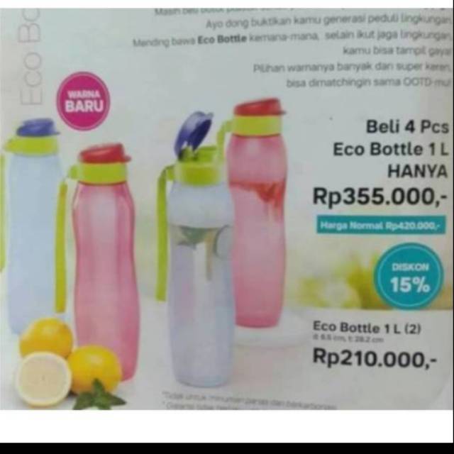 Jual Eco Botol 1 liter | Shopee Indonesia