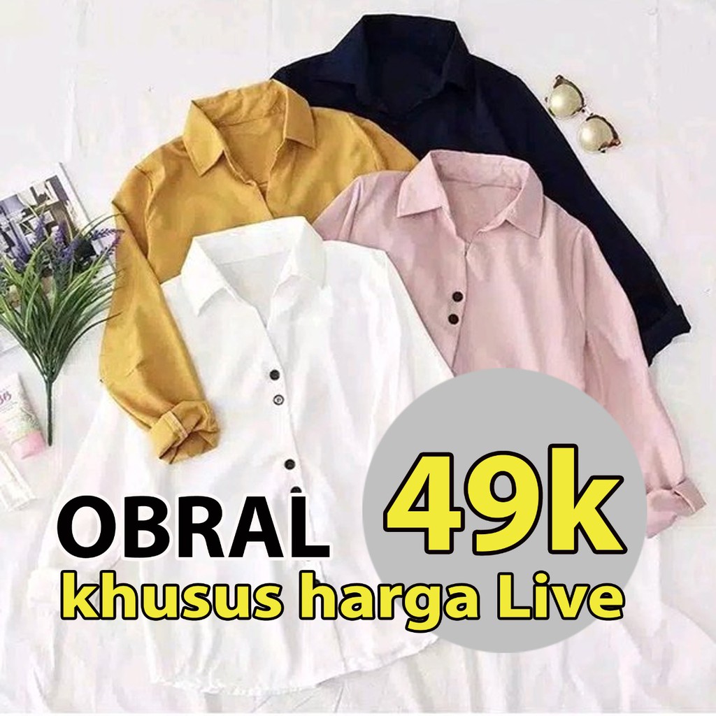 Jual OBRAL - BAJU WANITA PREMIUM KATON IMORT (NEW) | Shopee Indonesia