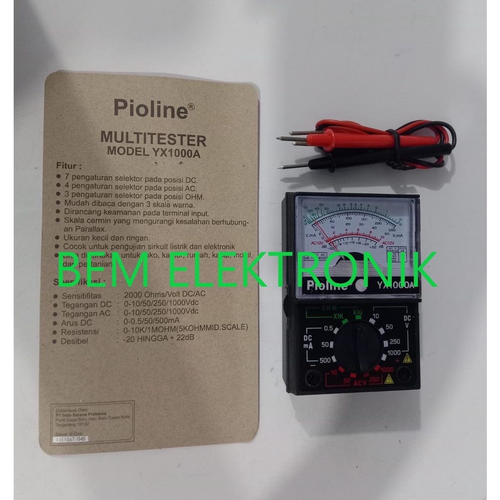Jual Multi Tester PIOLINE YX-1000A | Shopee Indonesia