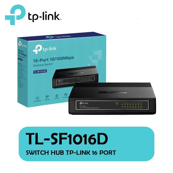 Jual Switch hub internet tp-link 16 port 10/100mbps desktop fast ethernet rj45 lan tl-sf1016d ...