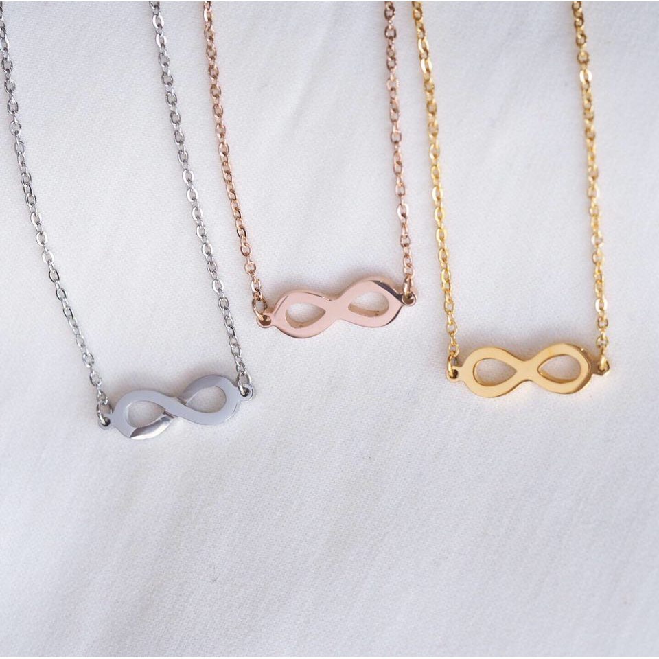 Jual Panlandwoo - Kalung Titanium Wanita Infinity Adjustable | Shopee ...