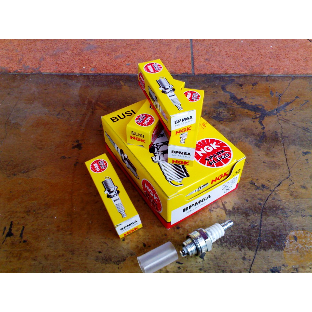 Jual BUSI NGK BPM6A MOTOR KECIL MESIN POTONG RUMPUT GERGAJI GENSET 2 ...