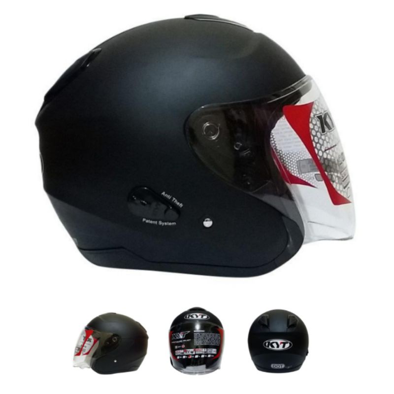 Jual HELM KYT KYOTO HITAM DOFF | KYT KYOTO HALF FACE ORIGINAL | Shopee ...
