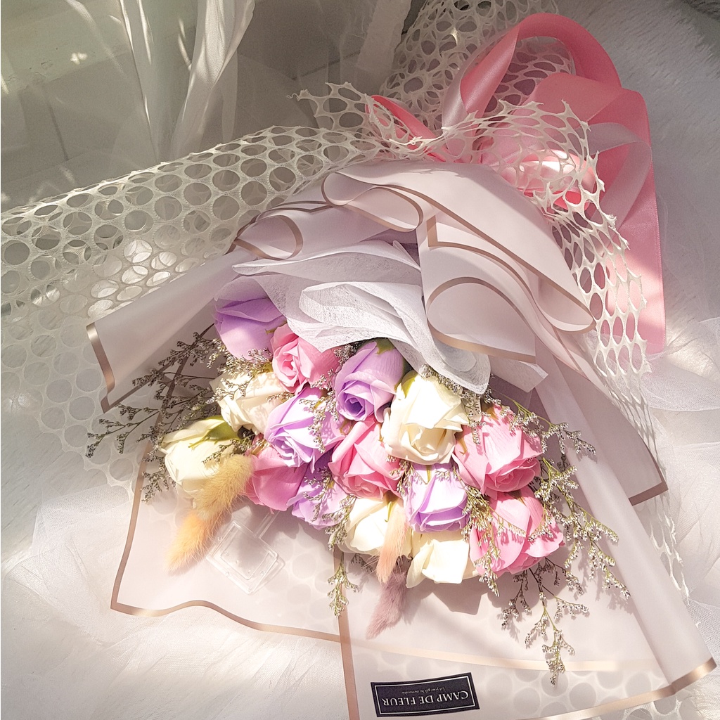 Jual 15stems Soap Flower Bouquet Buket Bunga Sabun Mawar Buket Wisuda ...