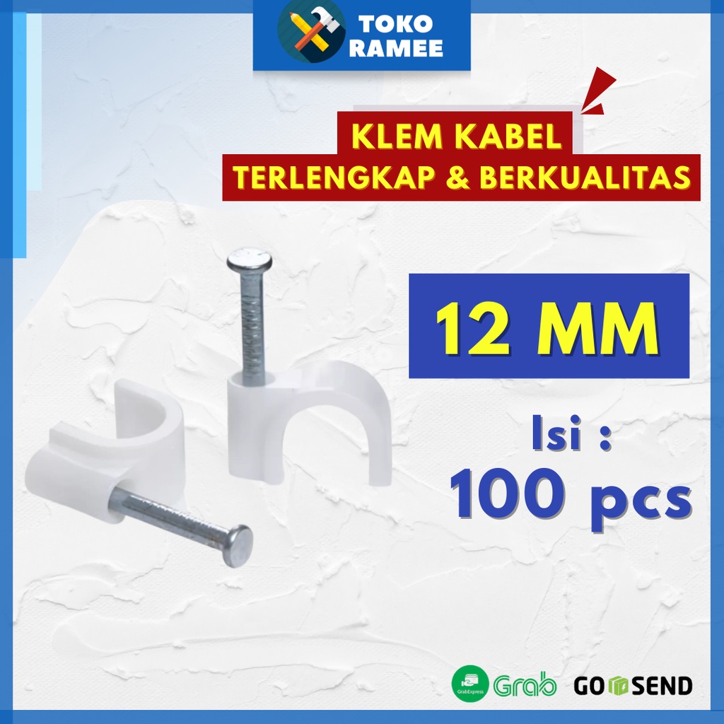 Jual KLAM KLEM KLIP PENJEPIT KABEL CABLE ORGANZER KLIP ISI 50 100 PCS ...
