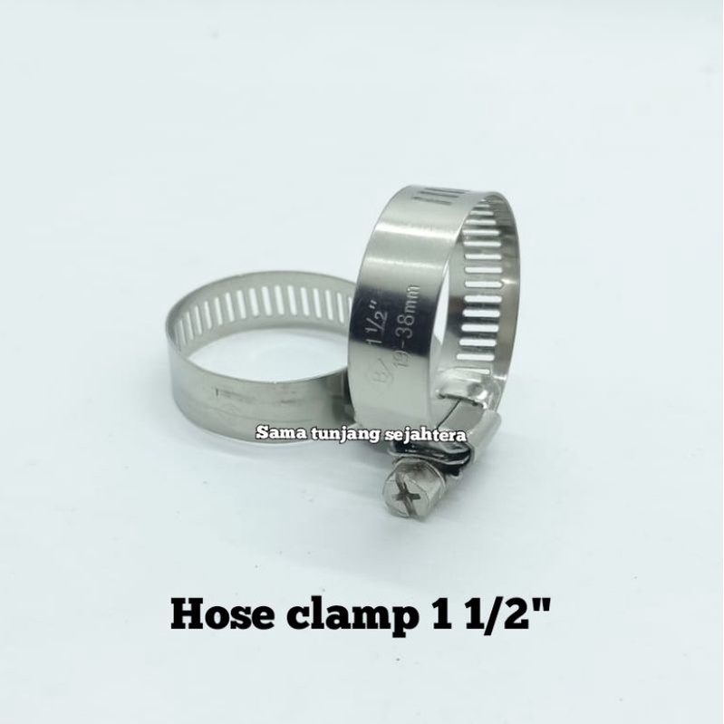 Jual KLEM SELANG 1 1/2" - HOSE CLAMP 1 1/2 INCH (HARGA PER 10 PCS ...