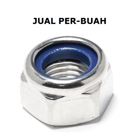 Jual Nylon Lock Nut m 18 Hex Mur Pengunci Sisipan Nilon Anti Slip ...