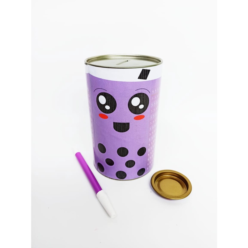 Jual Celengan target nabung BOBA BUKA TUTUP PAPERTUBE FREE Spidol dan ...