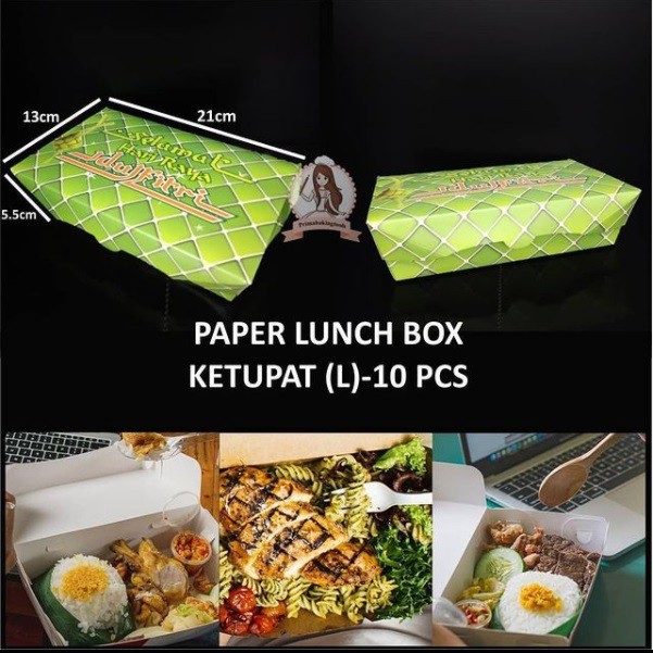 Jual PAPER LUNCH BOX KETUPAT (L) - 10 LCS | Shopee Indonesia