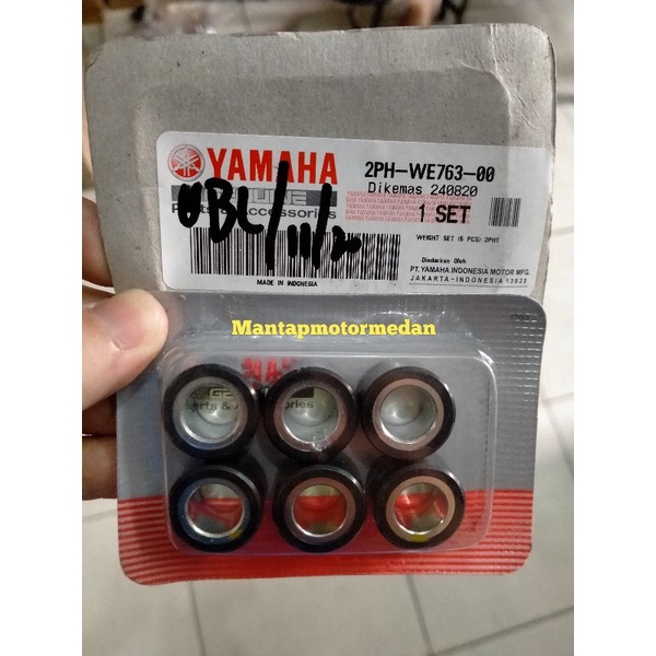 Jual Roller Weight Set Mio 125 M3 Original Yamaha 2PH-WE763-00 | Shopee ...