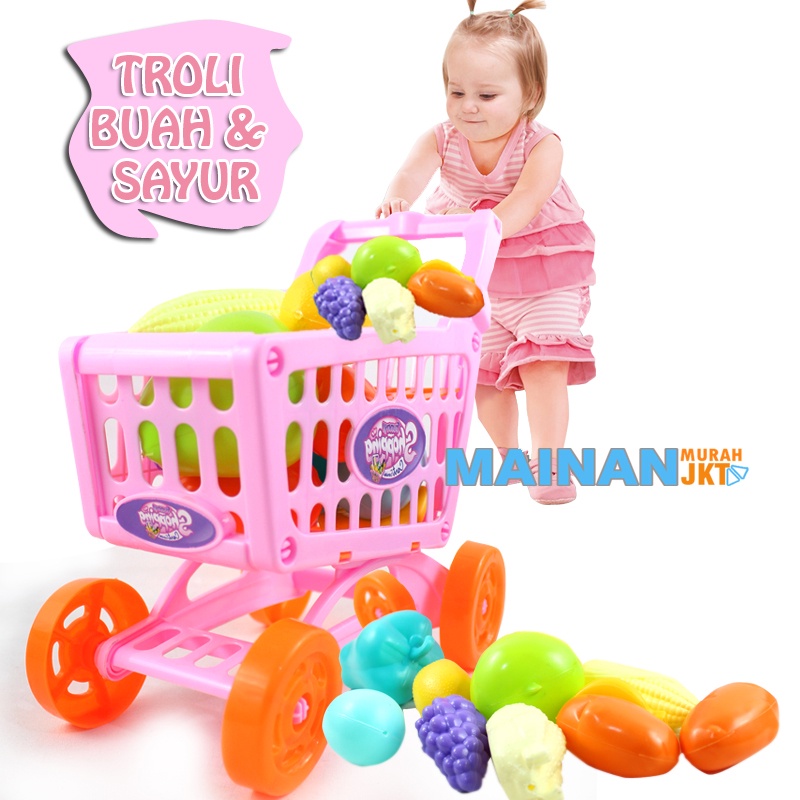 Jual MAINANKEI MAINAN ANAK MURAH OCT2713 TROLI BUAH DAN SAYUR SHOPPING ...