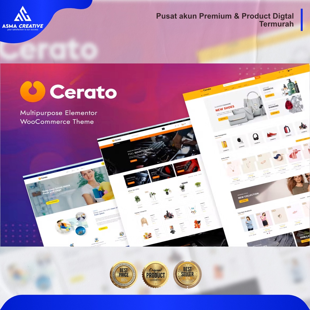 Jual Tema Wordpress Premium - Responsif & Mobile Friendly - Cerato - Tema Elementor WooCommerce ...