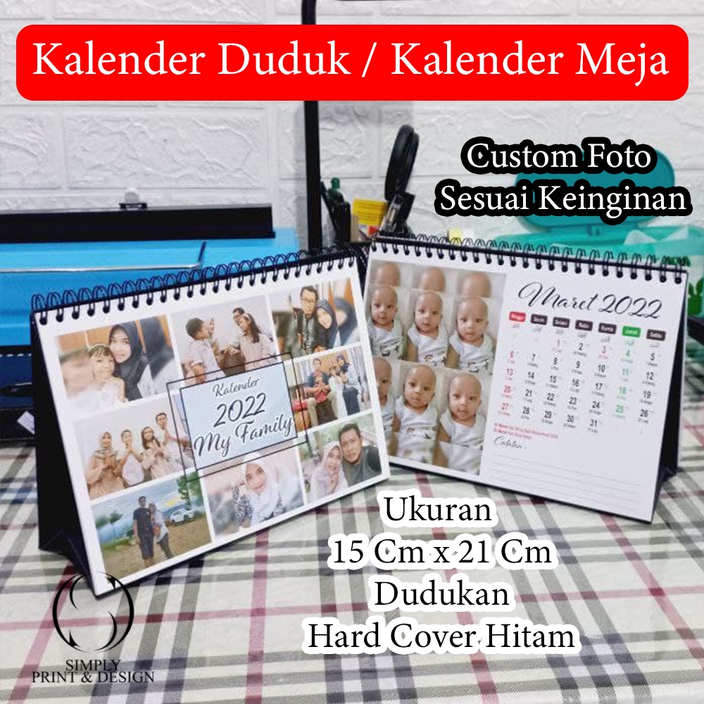 Jual Kalender Meja / Kalender Duduk 2022 Spiral Custom Foto Termurah ...