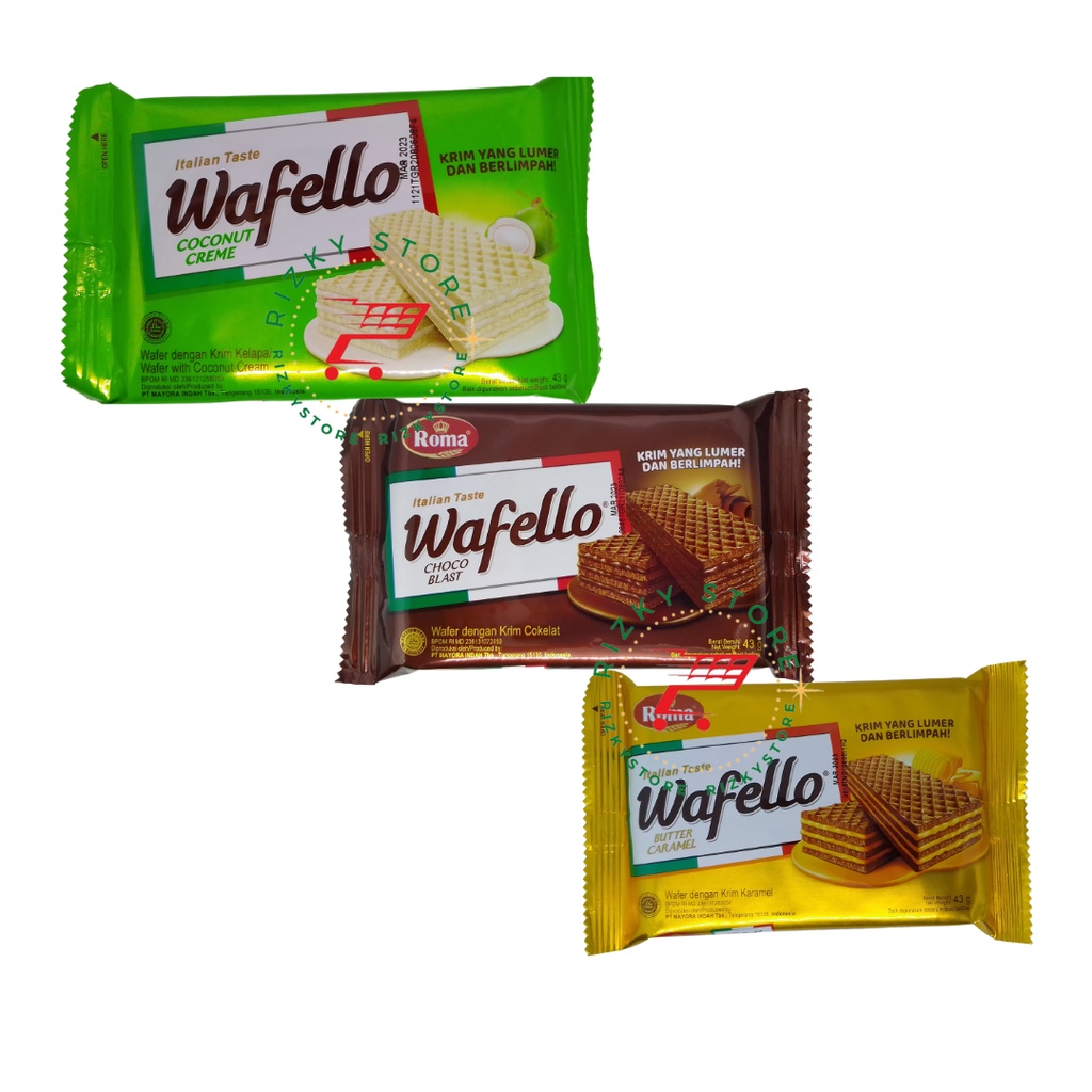 Jual ROMA WAFELLO 43g MAYORA | Shopee Indonesia