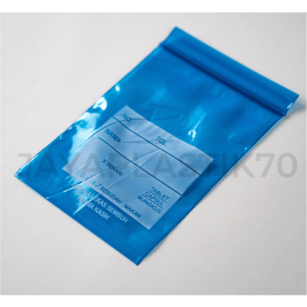 Jual Plastik Klip Obat Uk 5x8cm/8x5cm 100pcs/pack Varian Biru, Merah ...