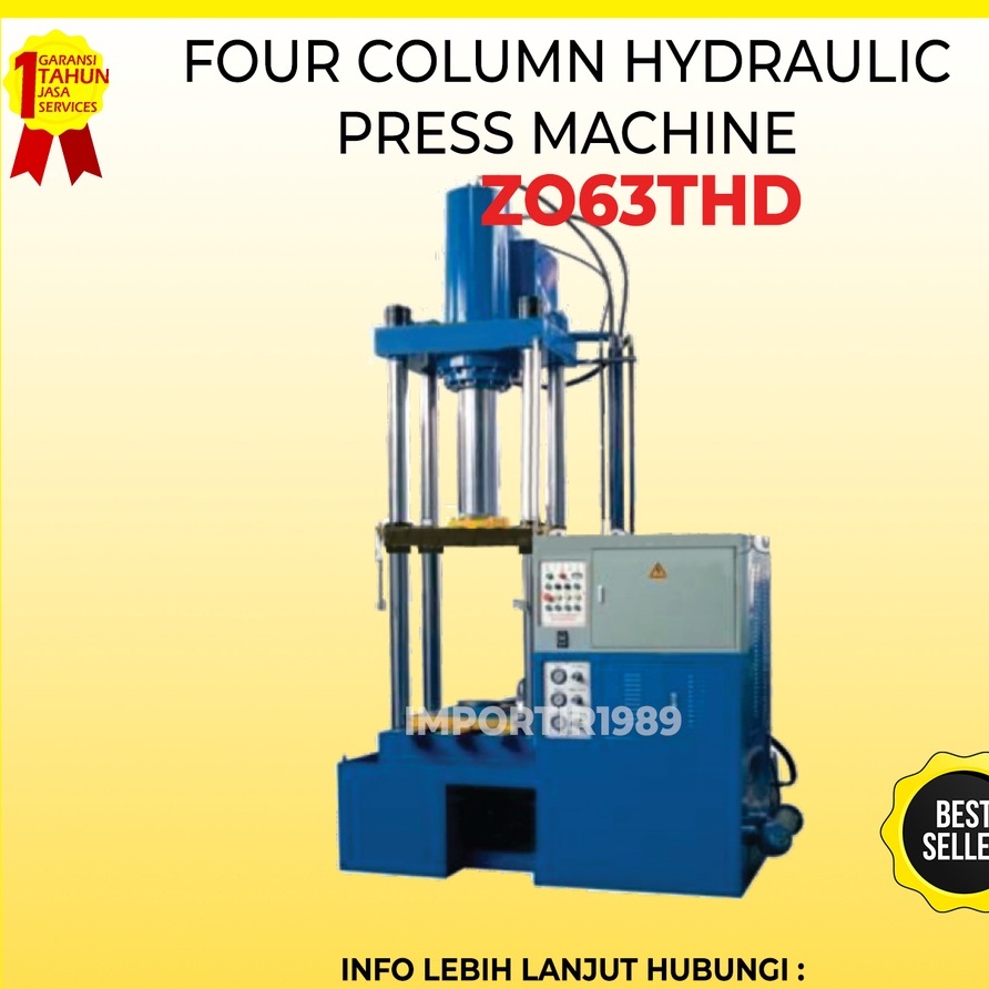 Jual Mesin Pres 63Ton Hidrolik 4 Tiang Hydraulic Press Machine ZO63THD ...