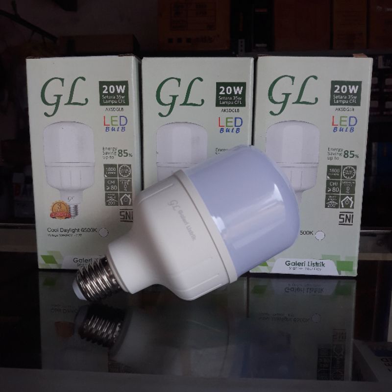Jual Lampu Bohlam LED 20W Galeri Listrik Lampu GL 20 Watt Garansi 3 Tahun | Shopee Indonesia