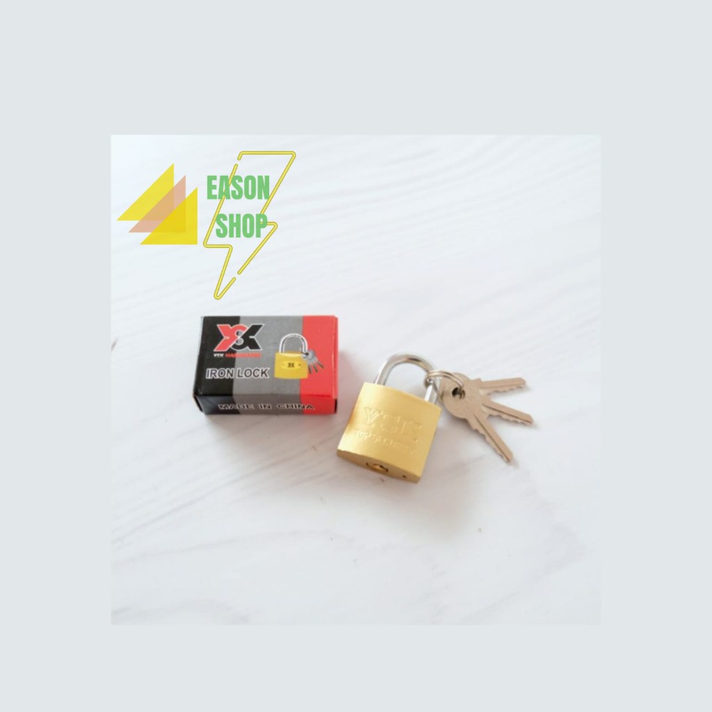 Jual Gembok Koper Kuning Kecil 20mm / Gembok Kuning / Gembok Koper 20mm ...