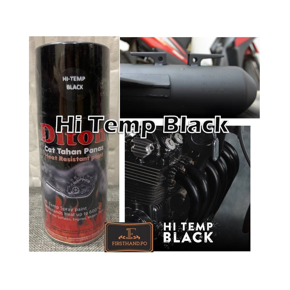 Jual Diton Hi Temp Black Doff 150cc Cat HTB Semprot Tahan Panas Diton Black Doff Knalpot ...