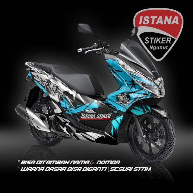 Jual Decal Pcx abstrac theme Blue (fullbody) | Shopee Indonesia