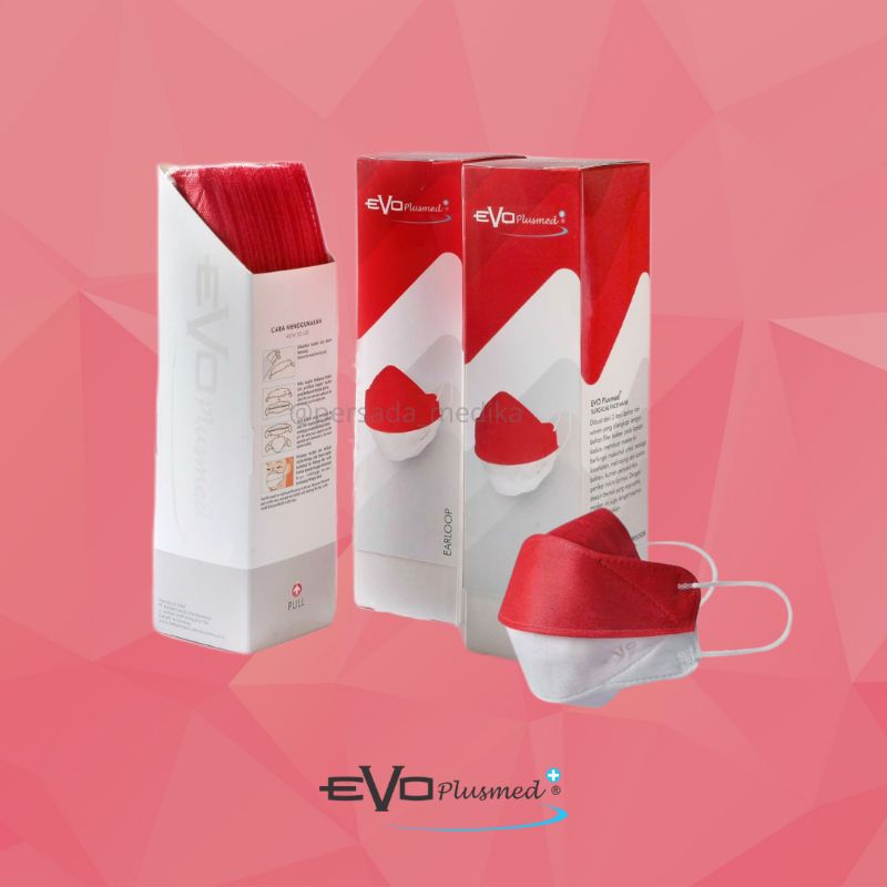 Jual Evo Plusmed Merah Putih [Special Edition] - Masker Medis 4D ...