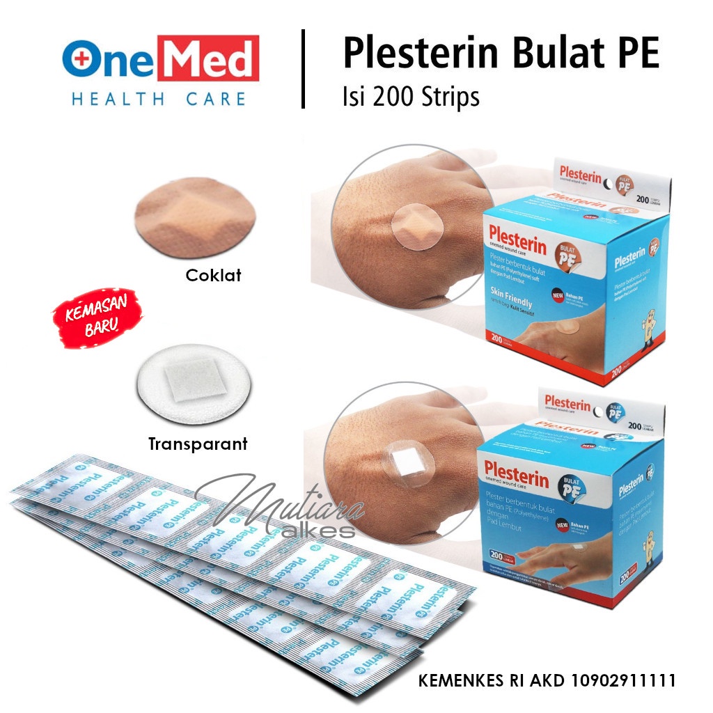 Jual (MUTIARA ALKES) PLESTER / PLESTERIN BULAT Anti Air ONEMED isi 200 ...