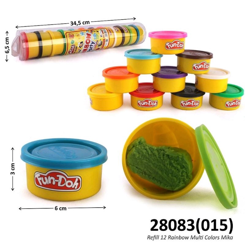 Jual MAINAN EDUKASI LILIN FUN DOH FUN-DOH FUNDOH RAINBOW PARTY ...