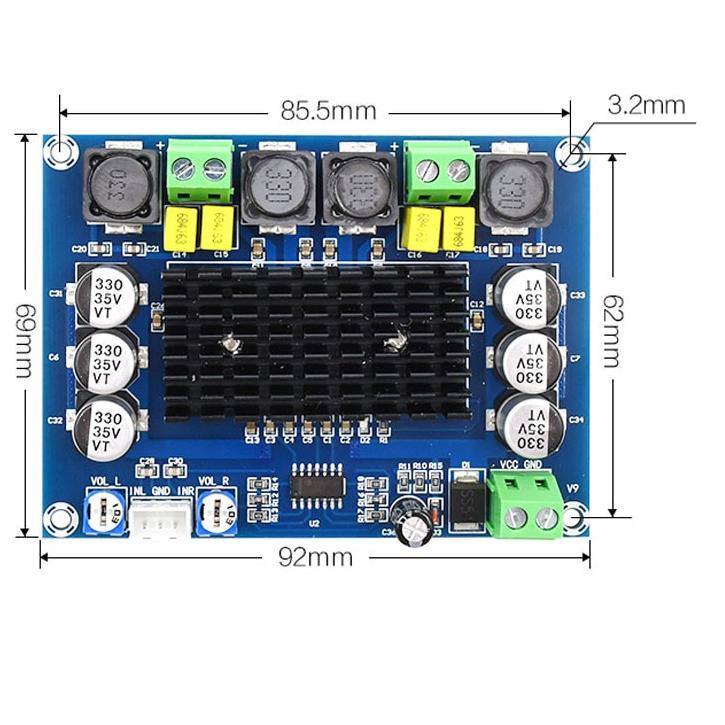 Jual ARTK0w0V--XH-M543 POWER AMPLIFIER CLASS D DIGITAL AUDIO TPA3116D2 ...
