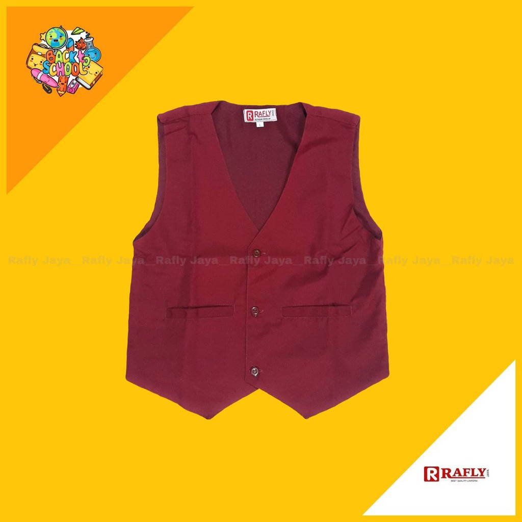 Jual Rompi SD Merah Hitam Polos - Vest SD Merah Hitam - Seragam Sekolah ...