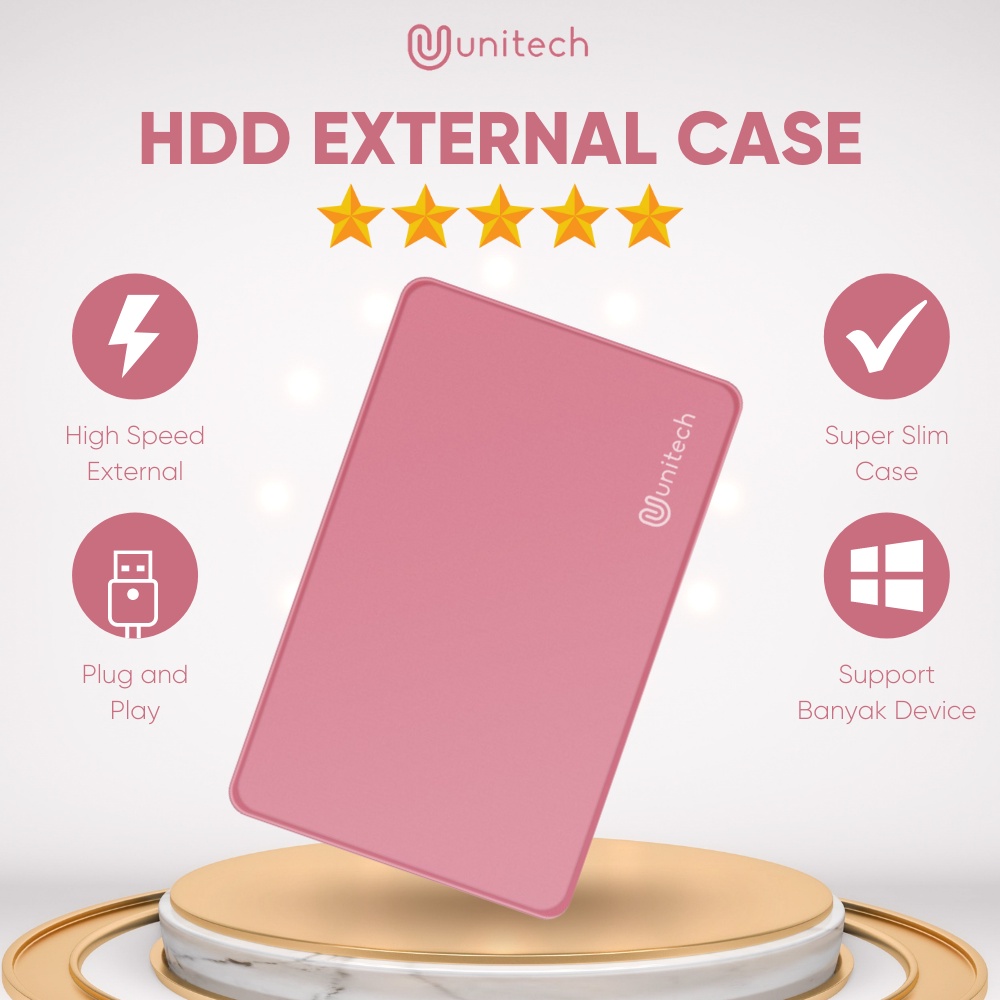 Jual Unitech Casing External Harddisk HDD Enclosure 2.5 inch Sata USB 3 ...