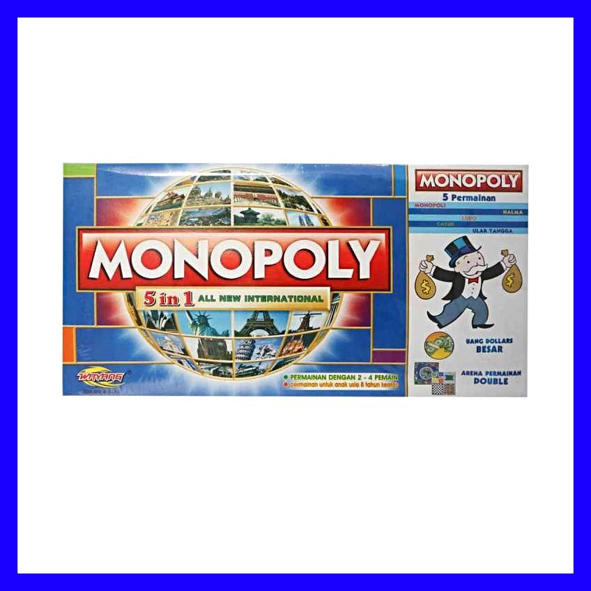 Jual Mainan Monopoli / Monopoly 5 in 1 All New International | Shopee ...