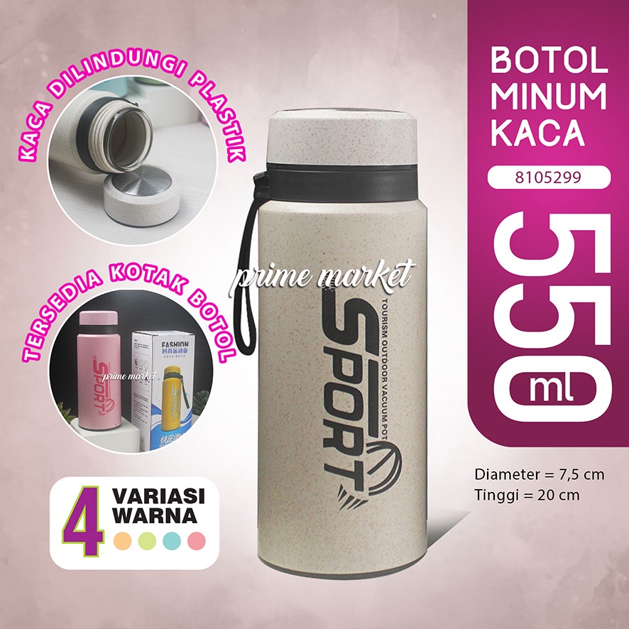 Jual Botol Minum Kaca 550 ml / Botol Kaca / Botol Minum Lucu (8005260 ...