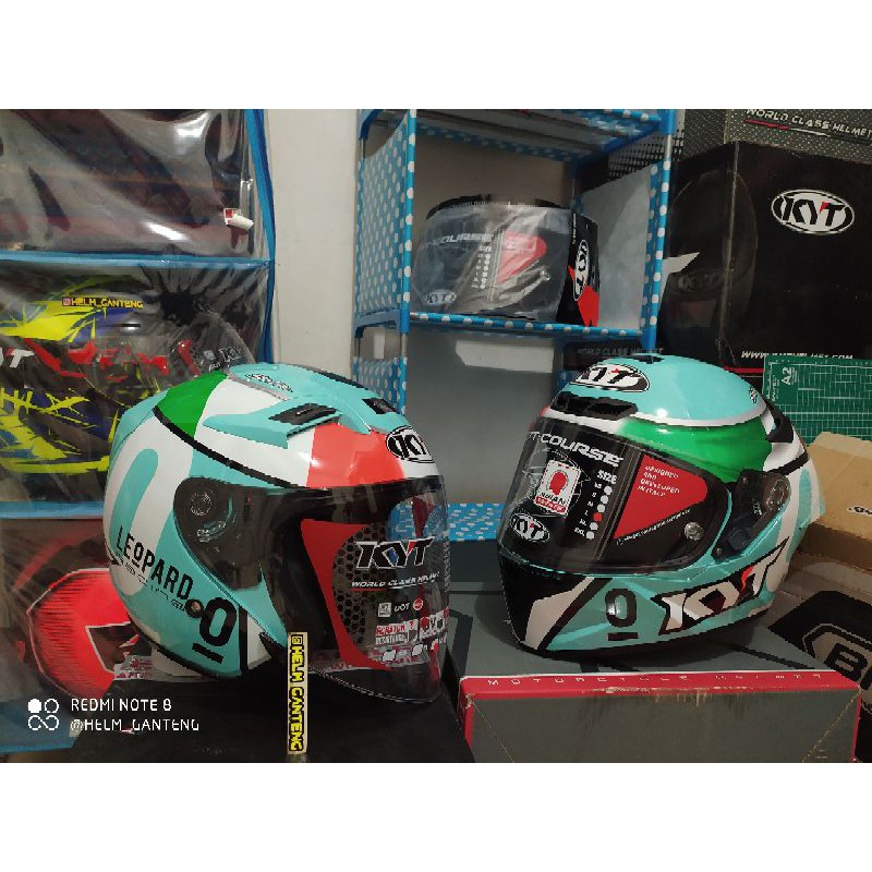 Jual helm couple kyt leopard tt course dallaporta dan venom open ...