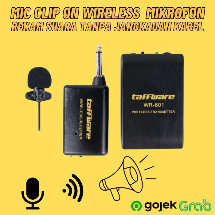 Jual Mic Clip On Wireless Microphone Kancing Wireles FM Transmitter ...