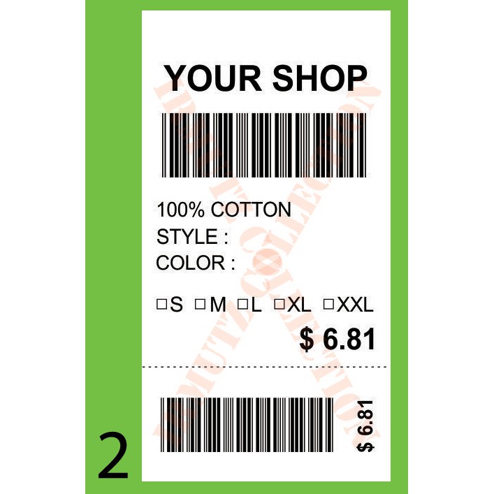 Jual Hang Tag Price Tag Baju Barcode QRcode Bisa Tulis Nama Toko UKURAN ...