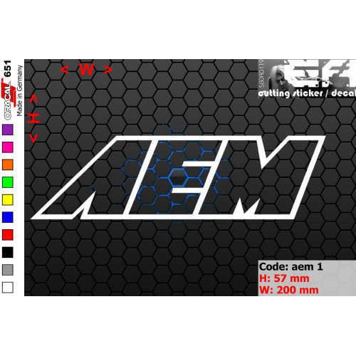 Jual ea cutting sticker / decal Code: aem 1 ( sponsor logo ) | Shopee ...
