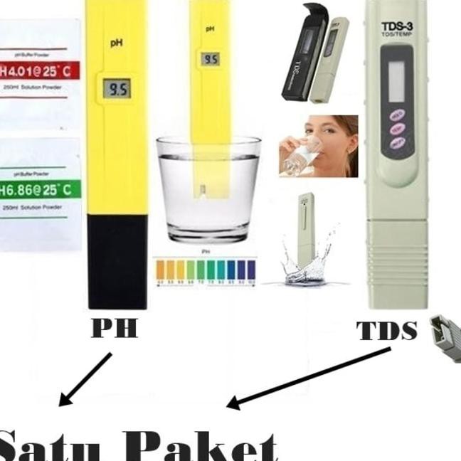 Jual PAKET ALAT UKUR PH &TDS DIGITAL WATER TESTER METER HIDROPONIK ...