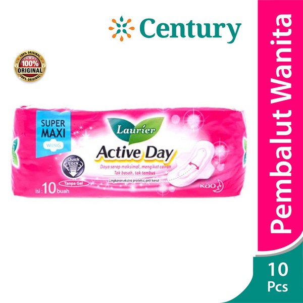 Jual Laurier Super Maxi Wing Active Day isi 10 / Pembalut / Menstruasi ...