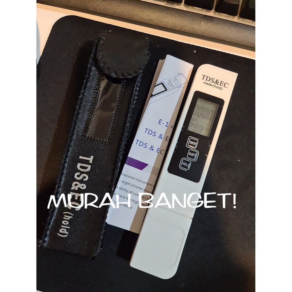 Jual tds meter ec meter 3 in 1 EC TDS water tester alat ukur kualitas ...